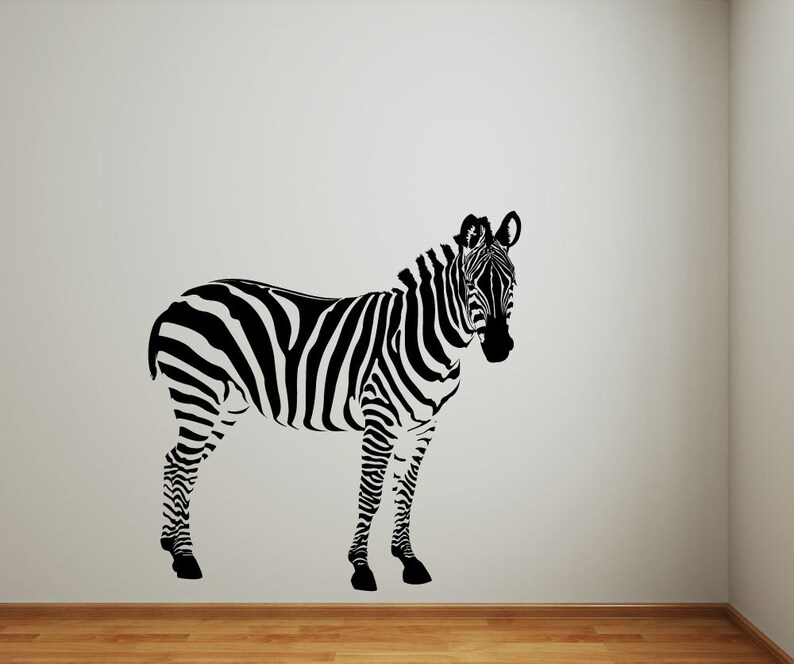 Vinyl Wall Decal Sticker Sideways Zebra 1279s - Etsy
