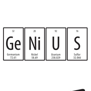 Genius Quote Periodic Table Vinyl Wall Decal Sticker #6058 - Etsy