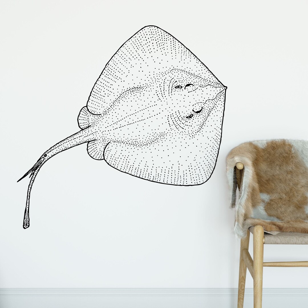Spotted Stingray Wall Decal Sticker. Kid's Room Decor. Sea Life, Marine ...