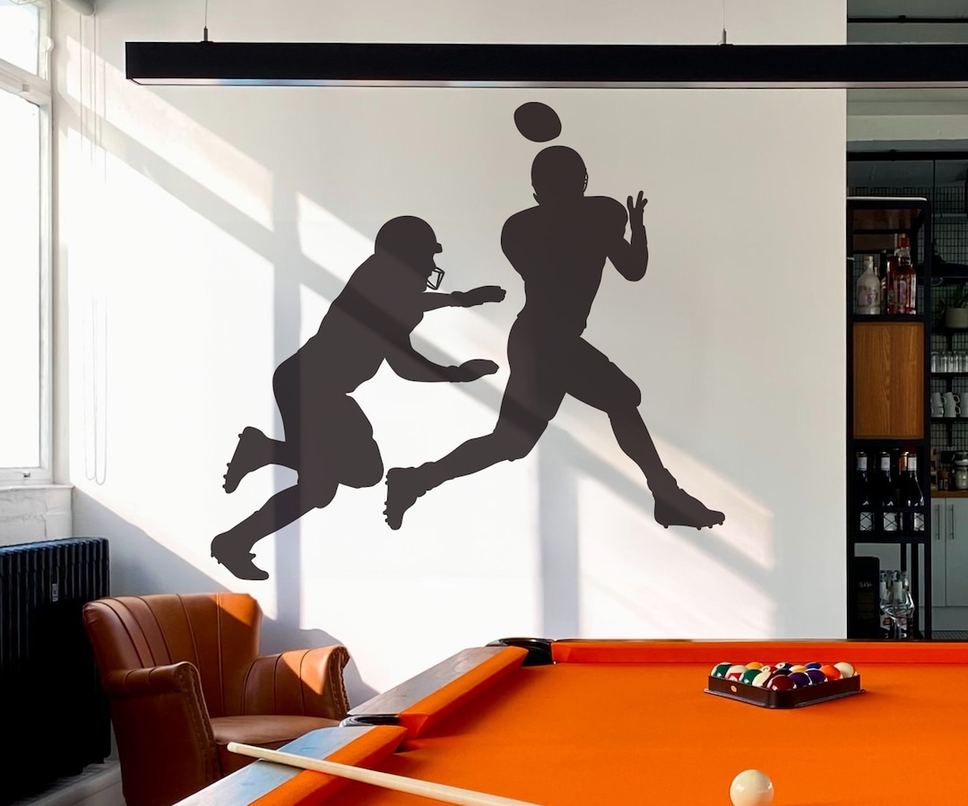 Football Catch Wall Decal Sticker. Sports Theme Decor. Gift for ...