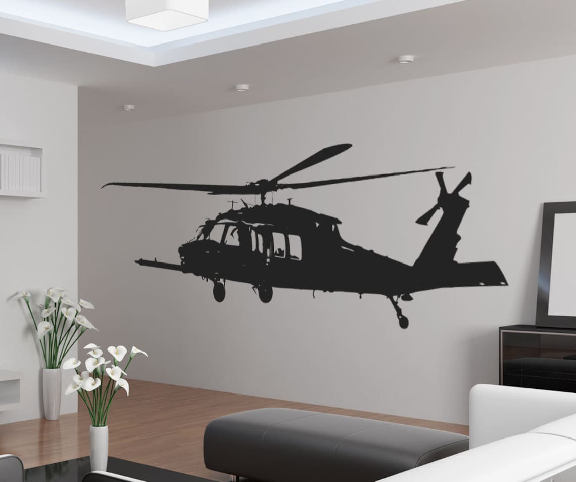 MH-60 Black Hawk Helicopter Vinyl Wall Art Decal Sticker. - Etsy