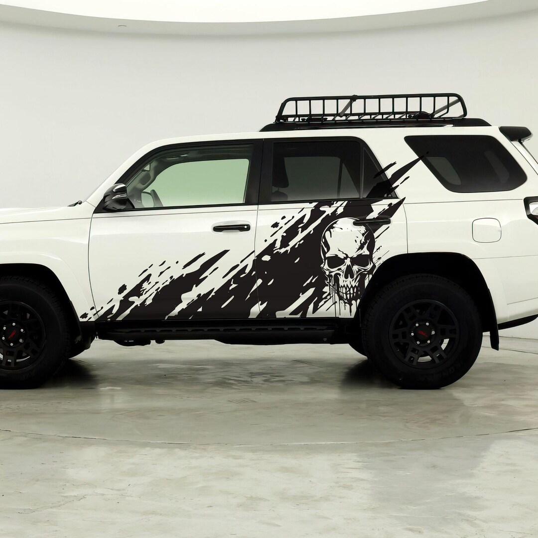 Truck Decal Graphic Sticker. Mud Splash Skull Design for 4runner, F-150 ...