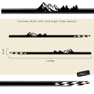 Overland Truck Decal Sticker. Mountain Forest Retro Truck Side Stripes ...