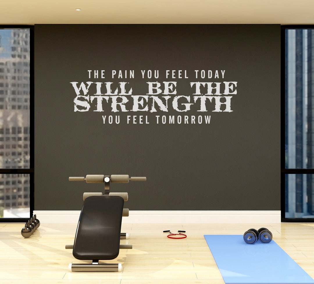 Gym Wall Quote Sticker. Gym Wall Decor. Motivational Quote for Gym. the ...