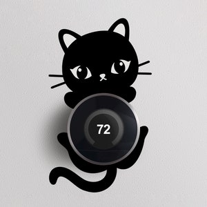 Hanging Kitten Door Decal Sticker Cat Door Knob Wall Decal. Funny Cat ...