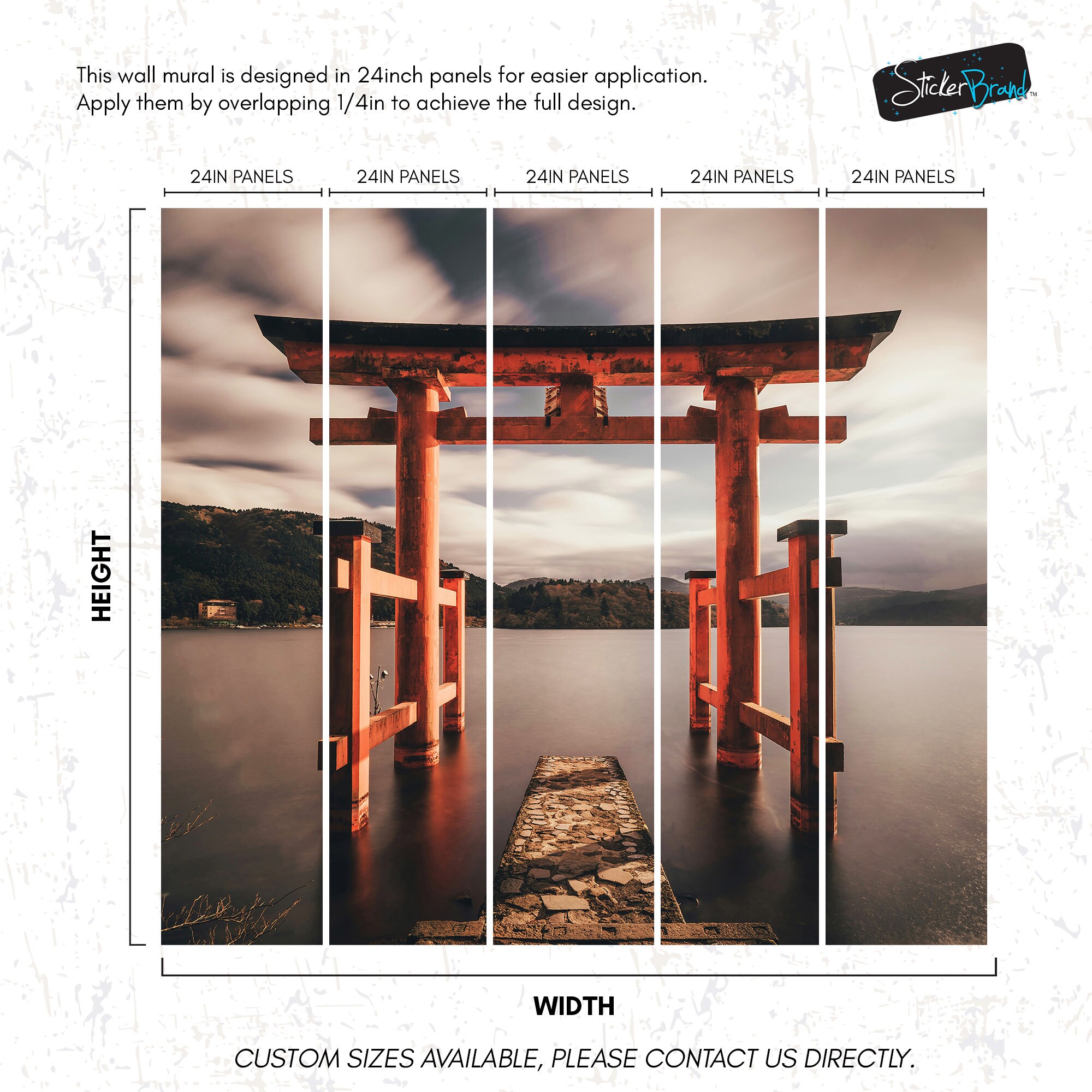 Asian Decor. Japanese Gateway Mural. Japanese Torii Gate Wallpaper ...