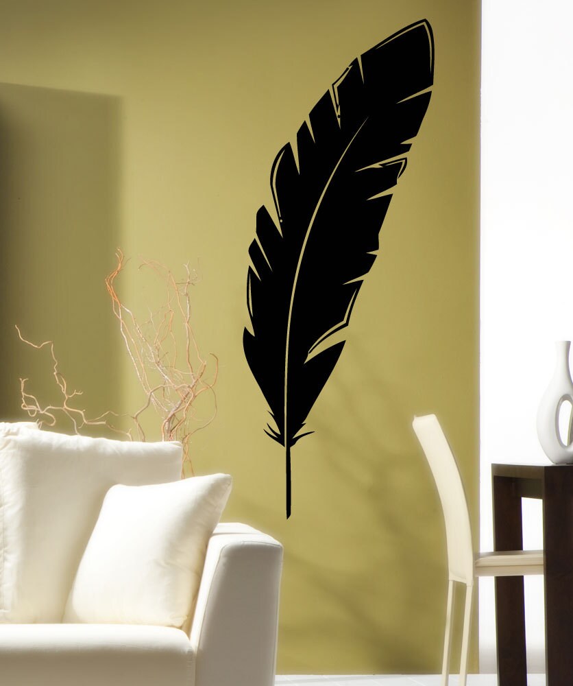 Vinyl Wall Art Decal Sticker Feather 5472A - Etsy