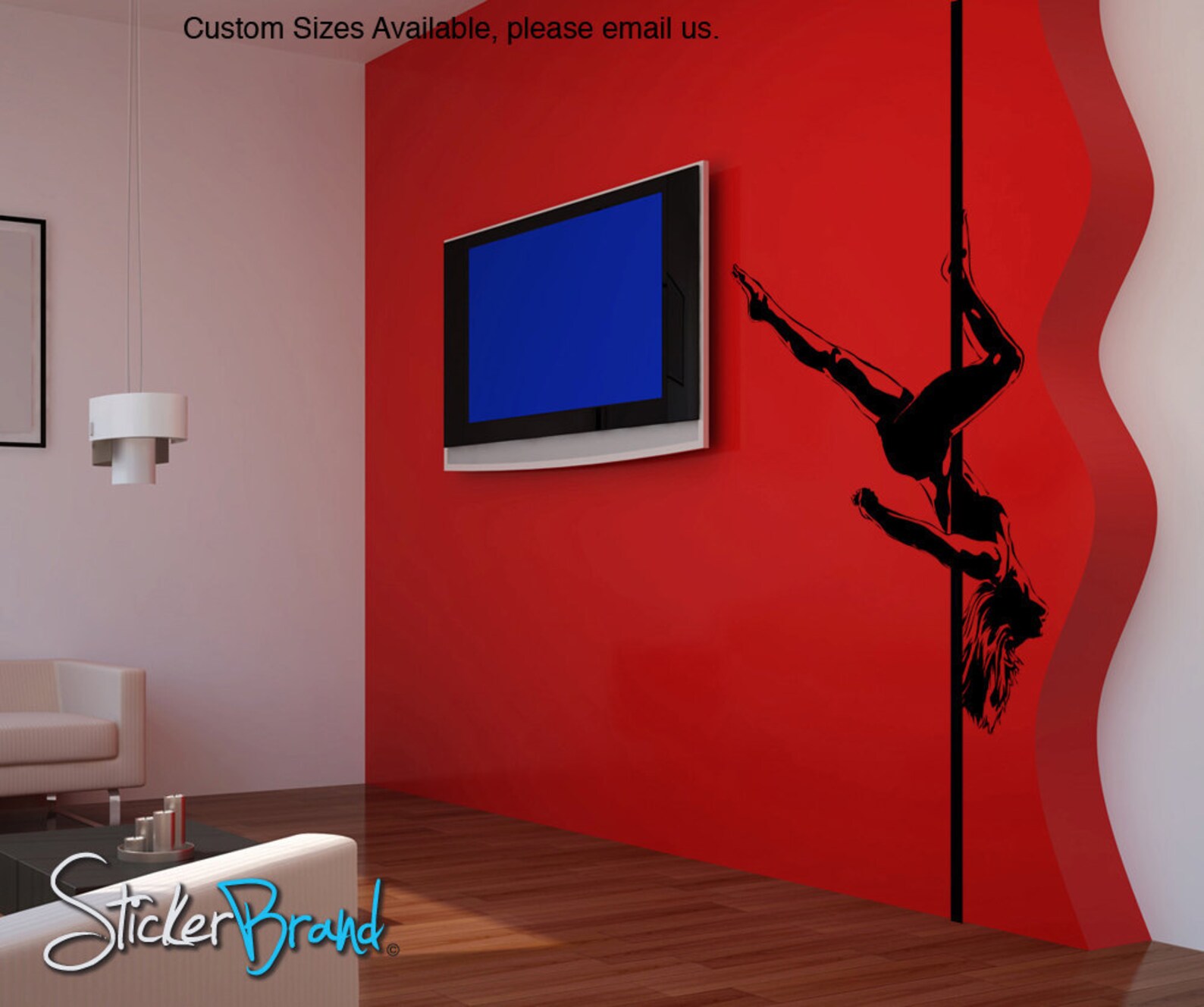 Vinyl Wall Decal Sticker Pole Dancer Ac184s Etsy