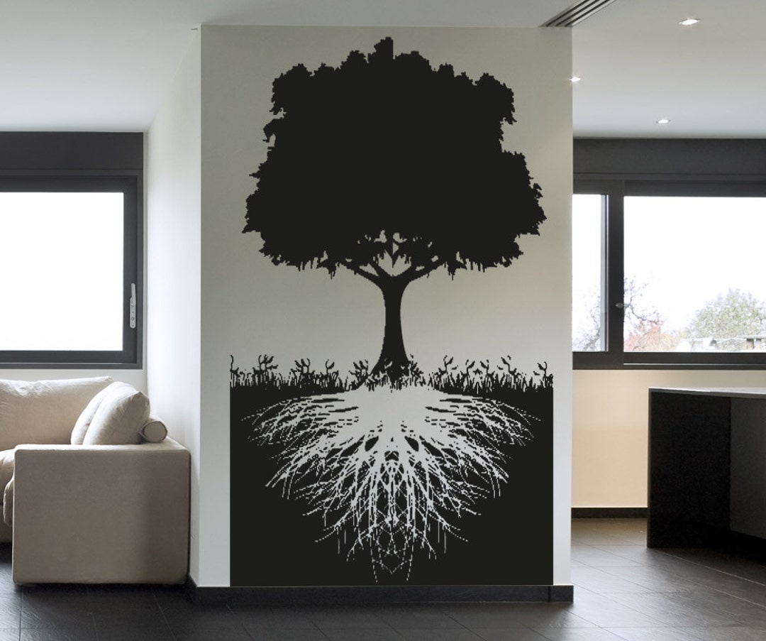 Tree Roots Wall Decal Nursery Room Decor Forest Vinyl Sticker Removable ...