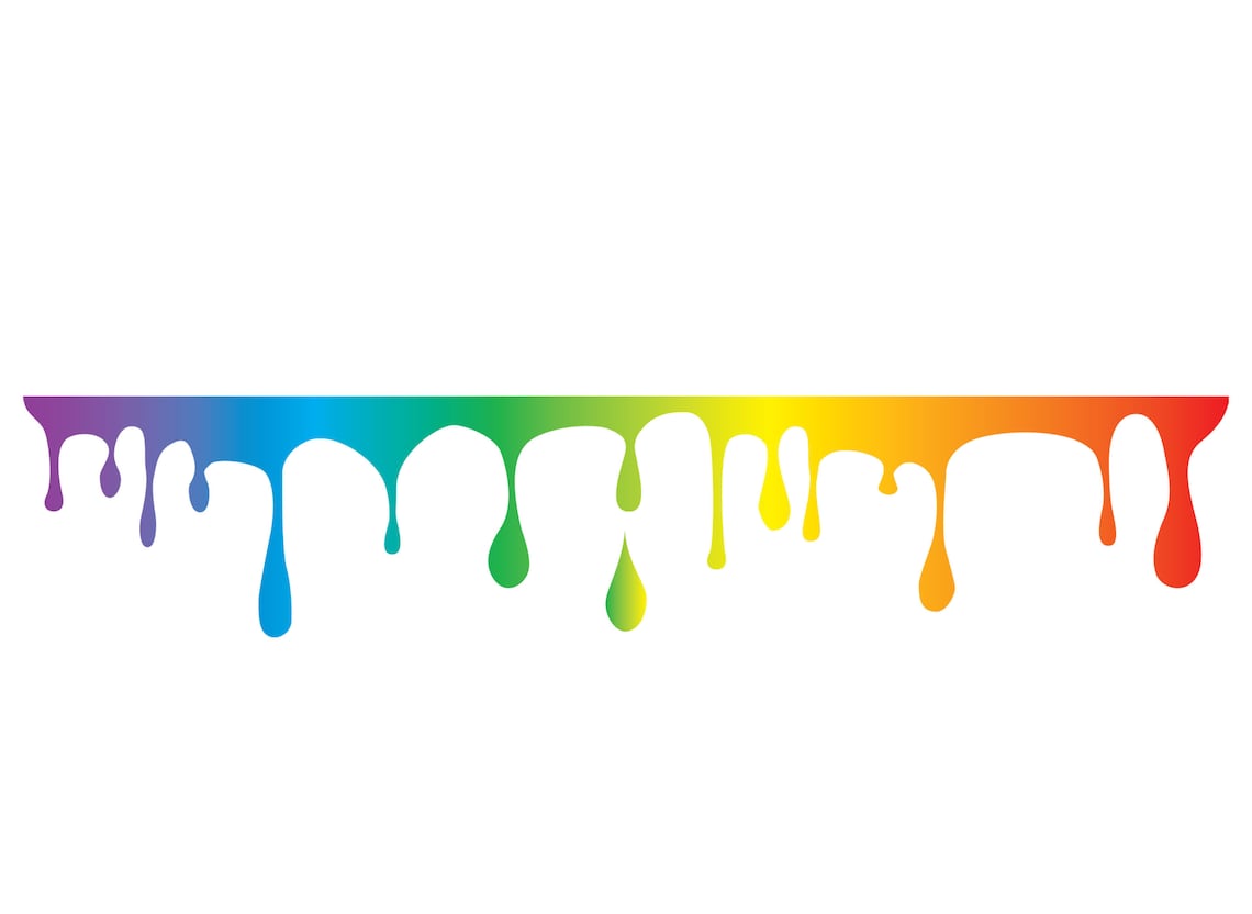 Rainbow Color Slime Dripping Wall Decal Graphic. Kids Room - Etsy