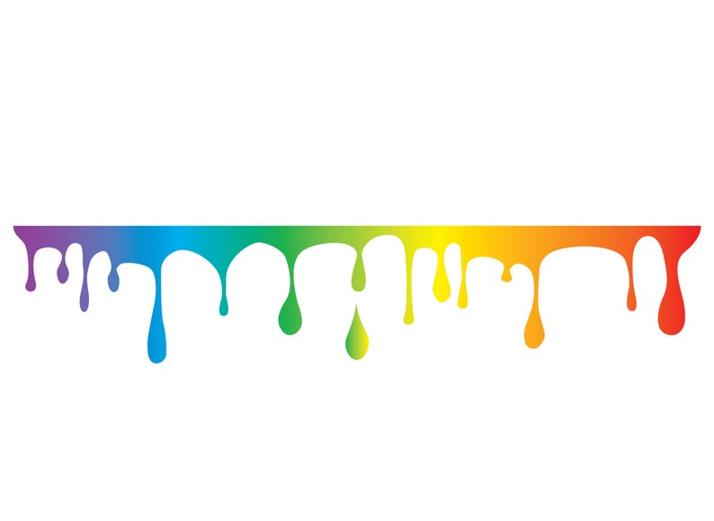 Rainbow Color Slime Dripping Wall Decal Graphic. Kids Room - Etsy