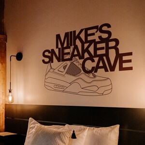 Personalized 'sneaker Cave' Wall Decal - Gift Sneakerhead Enthusiast ...
