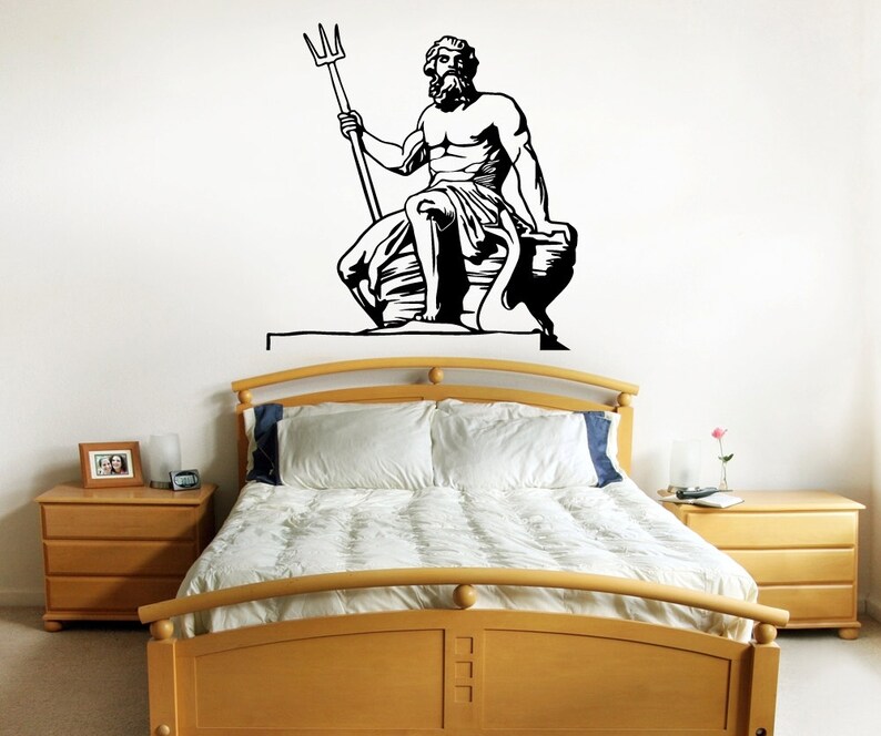 Vinyl Wall Decal Sticker Poseidon Greek Statue Osmb512m | Etsy