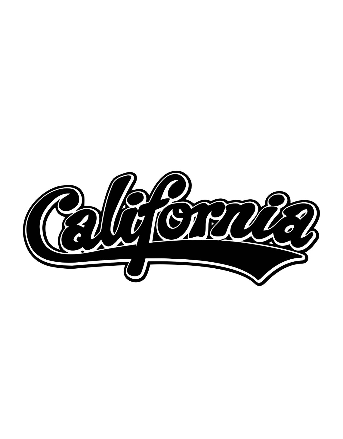 California Name Vinyl Wall Decal Sticker. so Cal, Cali Big Name Decal ...