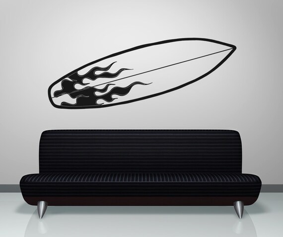 Fire Surfboard Vinyl Wall Decal Sticker. os_aa1238s - Etsy