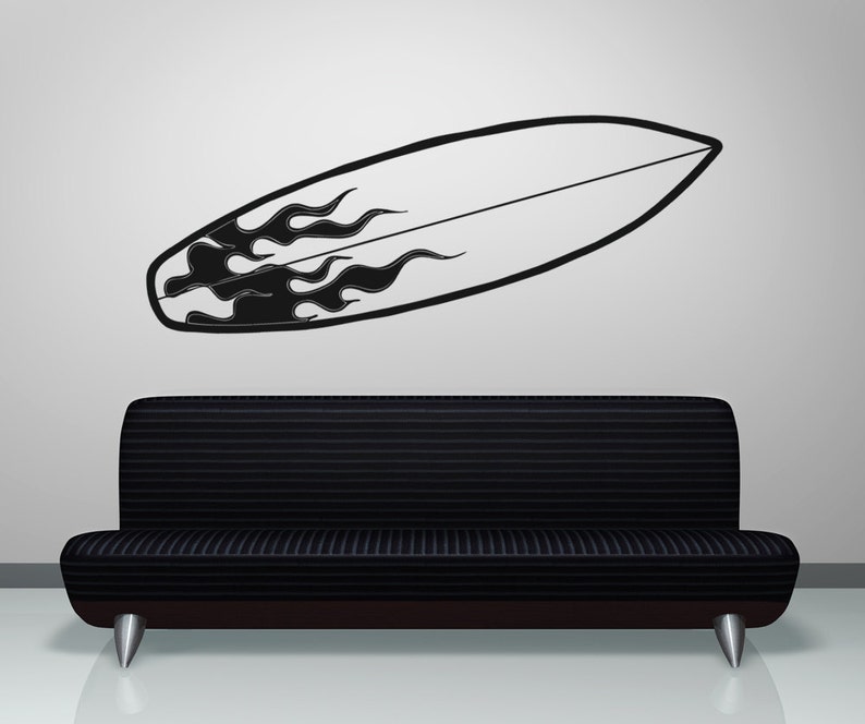 Fire Surfboard Vinyl Wall Decal Sticker. os_aa1238s - Etsy