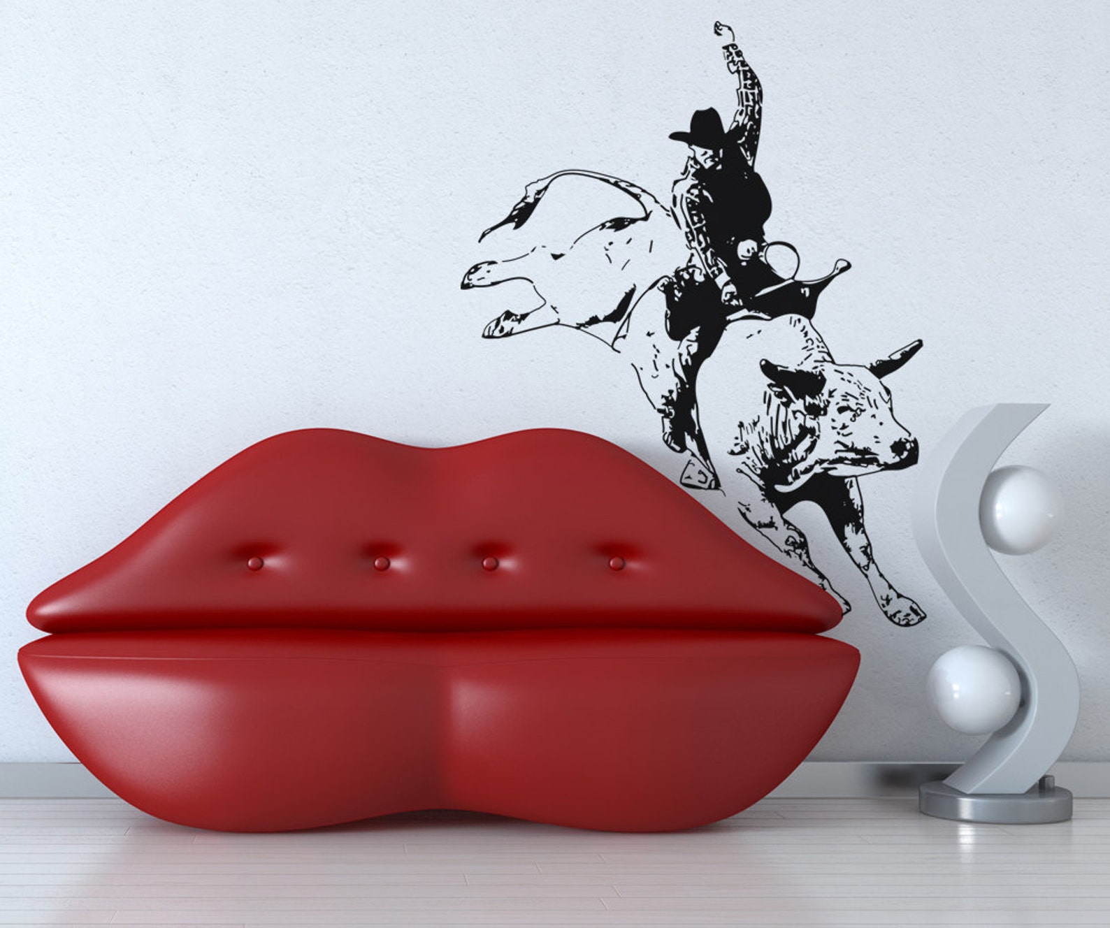Rodeo Cowboy Wall Decal Sticker. Country Farm Theme Wall - Etsy