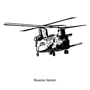 Military Chinook Helicopter MH-47G Vinyl Wall Decal Sticker. Veteran's ...