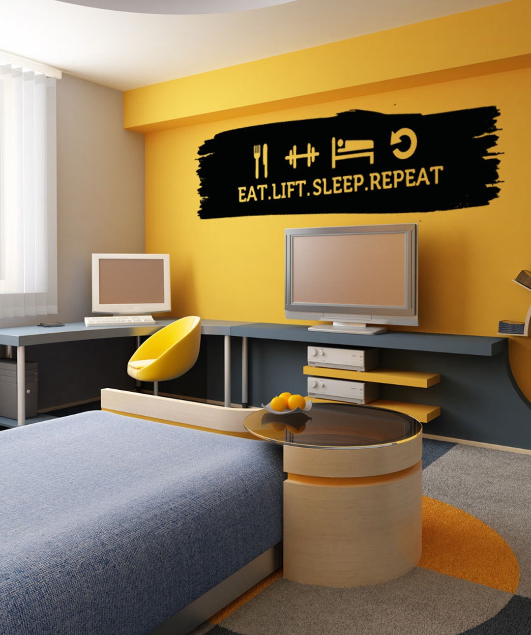 Vinyl Wall Decal Sticker Eat Sleep Lift Repeat 5161s - Etsy