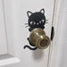 Hanging Kitten Door Decal Sticker Cat Door Knob Wall Decal. Funny Cat ...