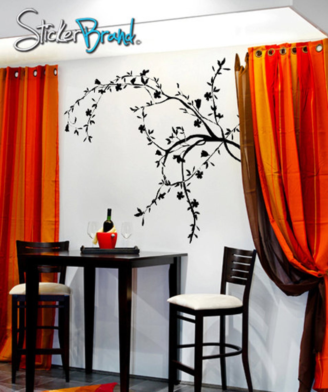 Vinyl Wall Decal Sticker Flower Leave Vines Ac158s - Etsy