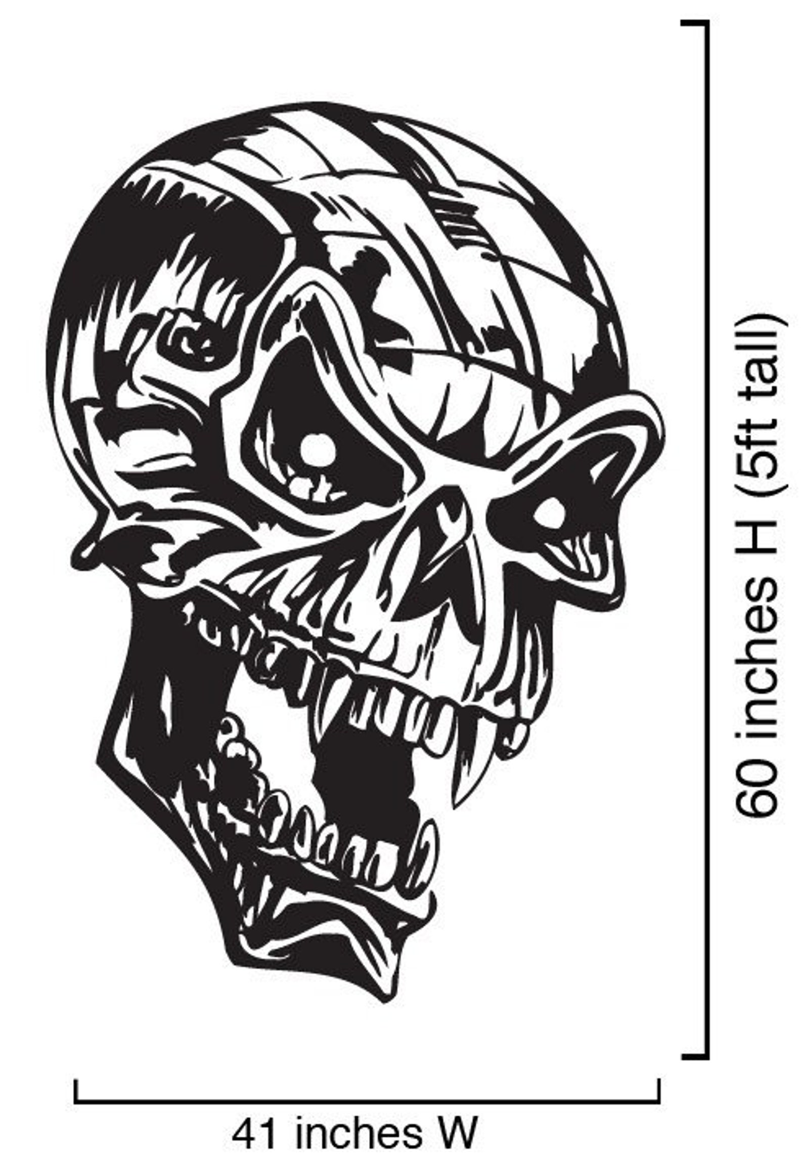 Vinyl Wall Decal Sticker SKULL HEAD 266 - Etsy