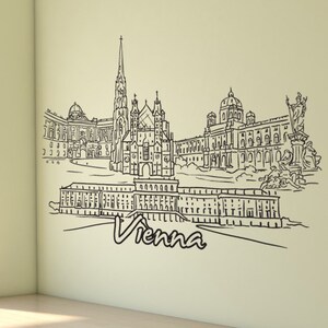 Vienna Wall Decal Sticker. European Theme Decor. Office Wall Art Decor ...