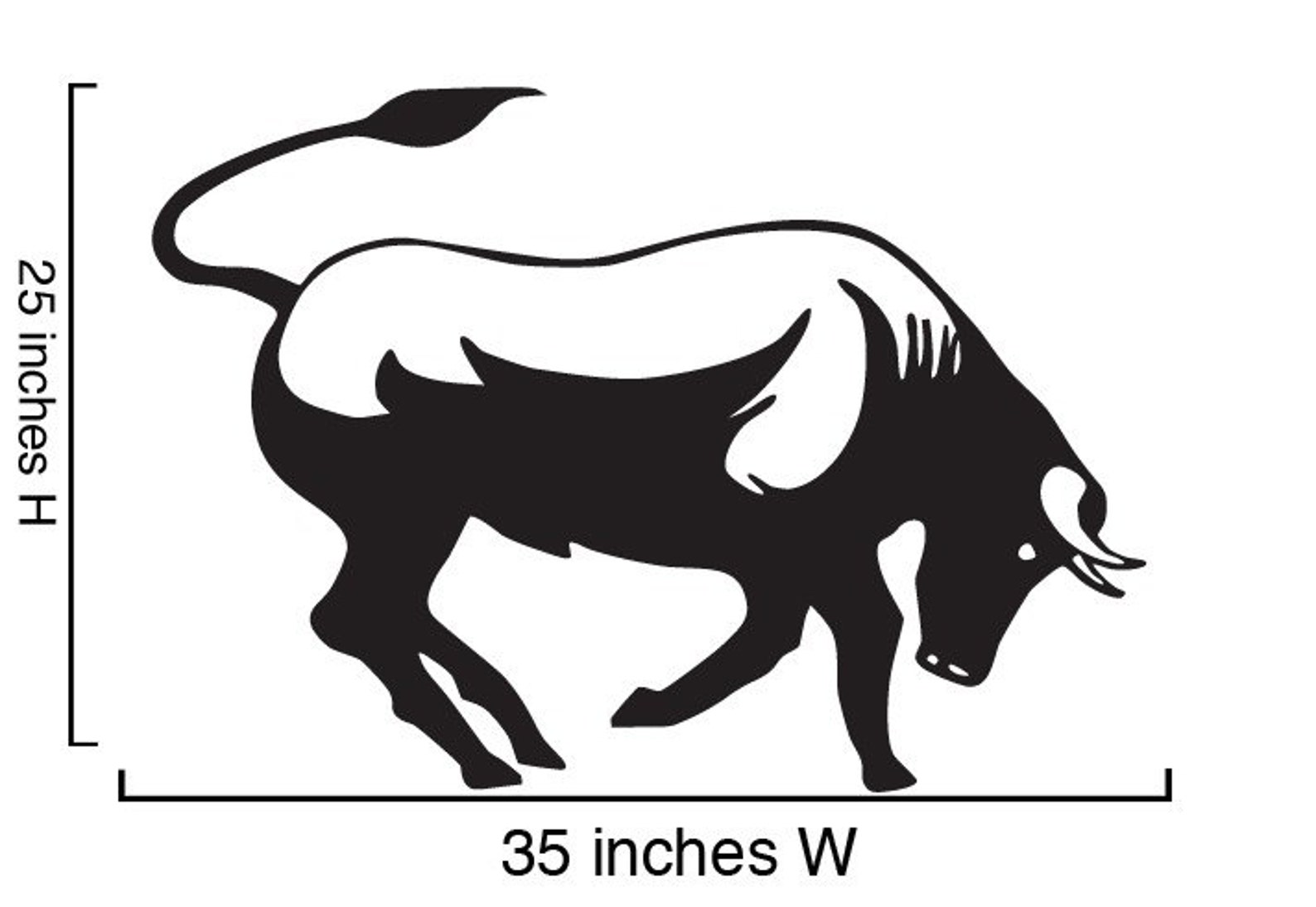 Vinyl Wall Decal Sticker Bull Run Horns 177 - Etsy