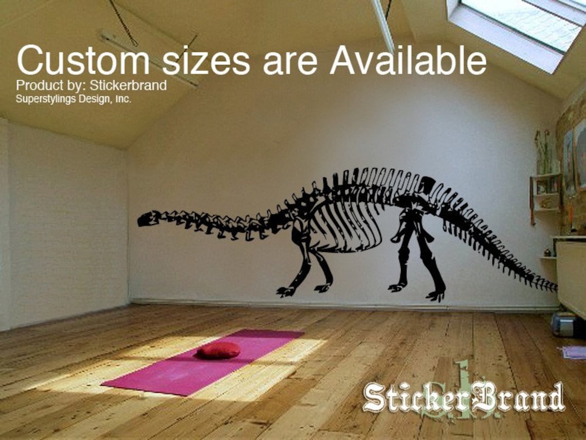 Broncosaurus Rex Dinosaur Vinyl Wall Sticker. 379s | Etsy