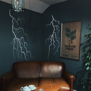 Lightning Bolts Wall Decal Sticker. Set of 2 Lightning Bolts. Bedroom ...