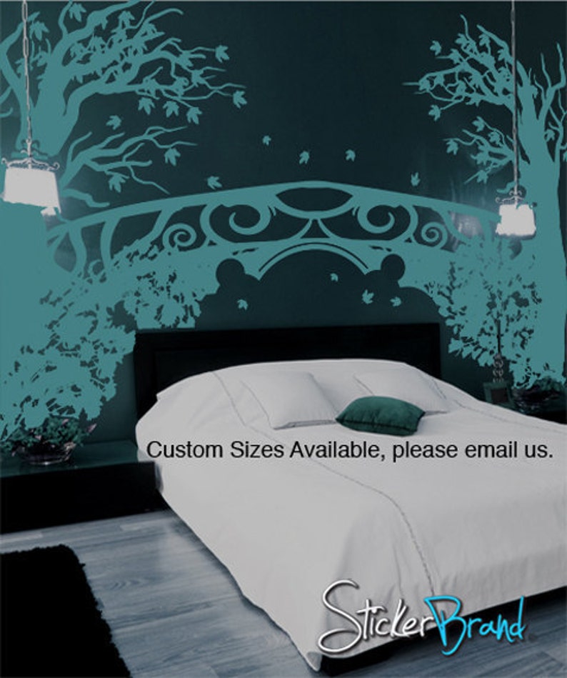 Vinyl Wall Decal Sticker Floral Tree Fantasy Bridge - Etsy