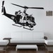Military Huey Helicopter Wall Decal Sticker. Gift for Veteran. Navy ...