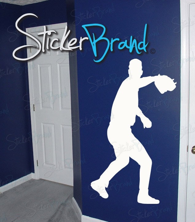 Vinyl Wall Decal Sticker Baseball Pitcher 558A - Etsy