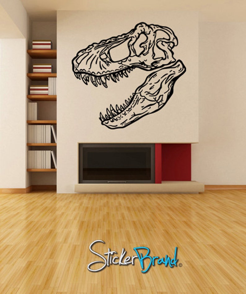 Vinyl Wall Decal Sticker Dinosaur Dino T-rex Skull Head - Etsy
