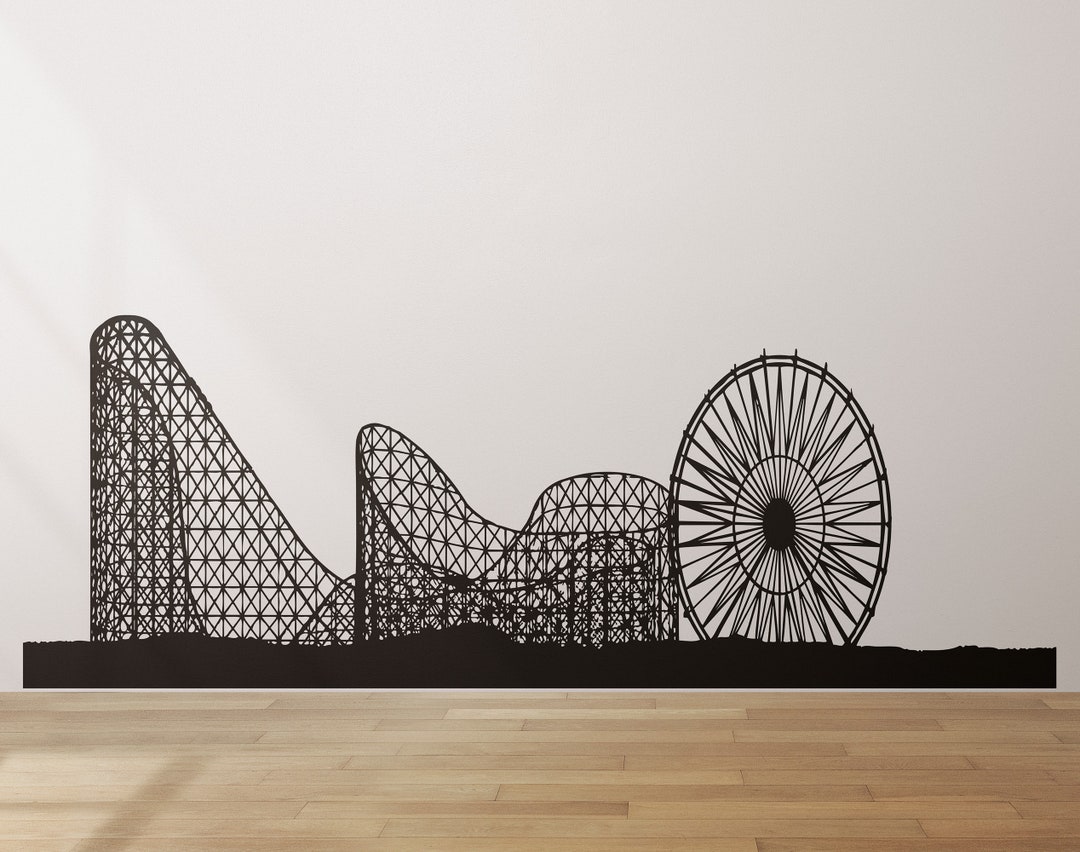 Fair Circus Room Decor. Ferris Wheel, Roller Coaster Wall Decal Sticker ...