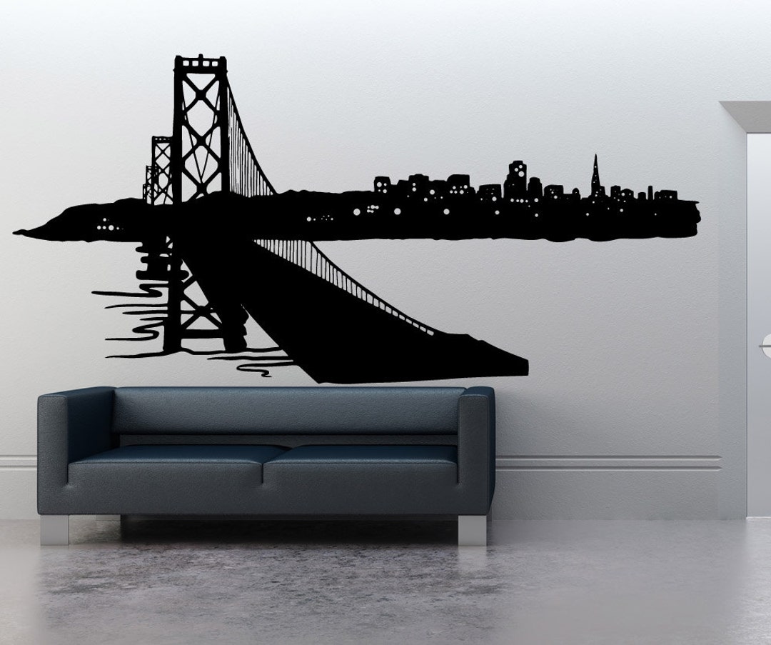 Vinyl Wall Decal Sticker City Skyline Osmb615s - Etsy