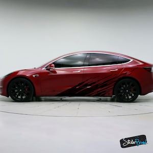 Tesla Model 3 Car Graphic Sticker. Side Door Panel Decal. Tesla Model Y ...