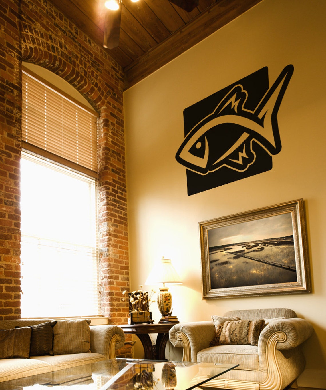 Vinyl Wall Decal Sticker Fish Square Osaa1297s - Etsy