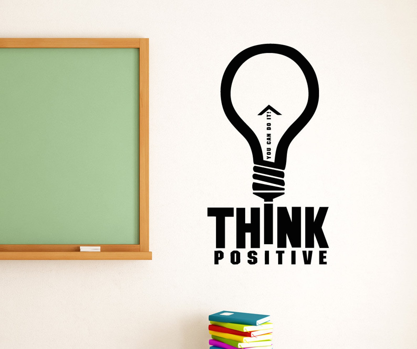 Vinyl Wall Decal Sticker Think Positive 5296s - Etsy
