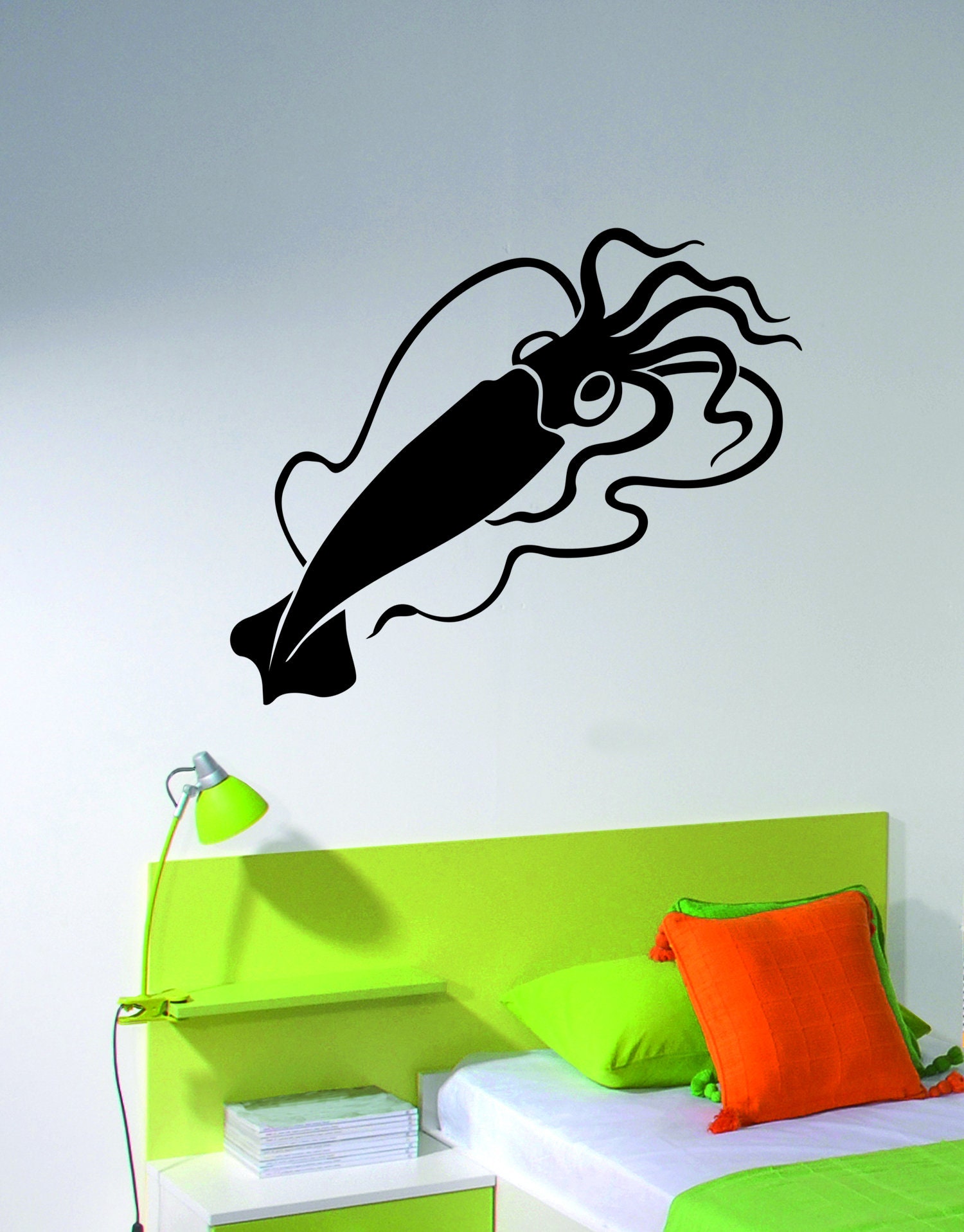 Large Giant Squid Vinyl Wall Decal. Perfect for the Kids Room. Fun ...