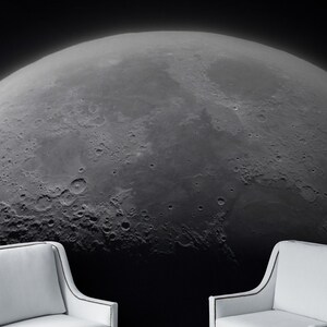 Moon Wallpaper Peel and Stick Wall Mural Black and White Wall Decor ...