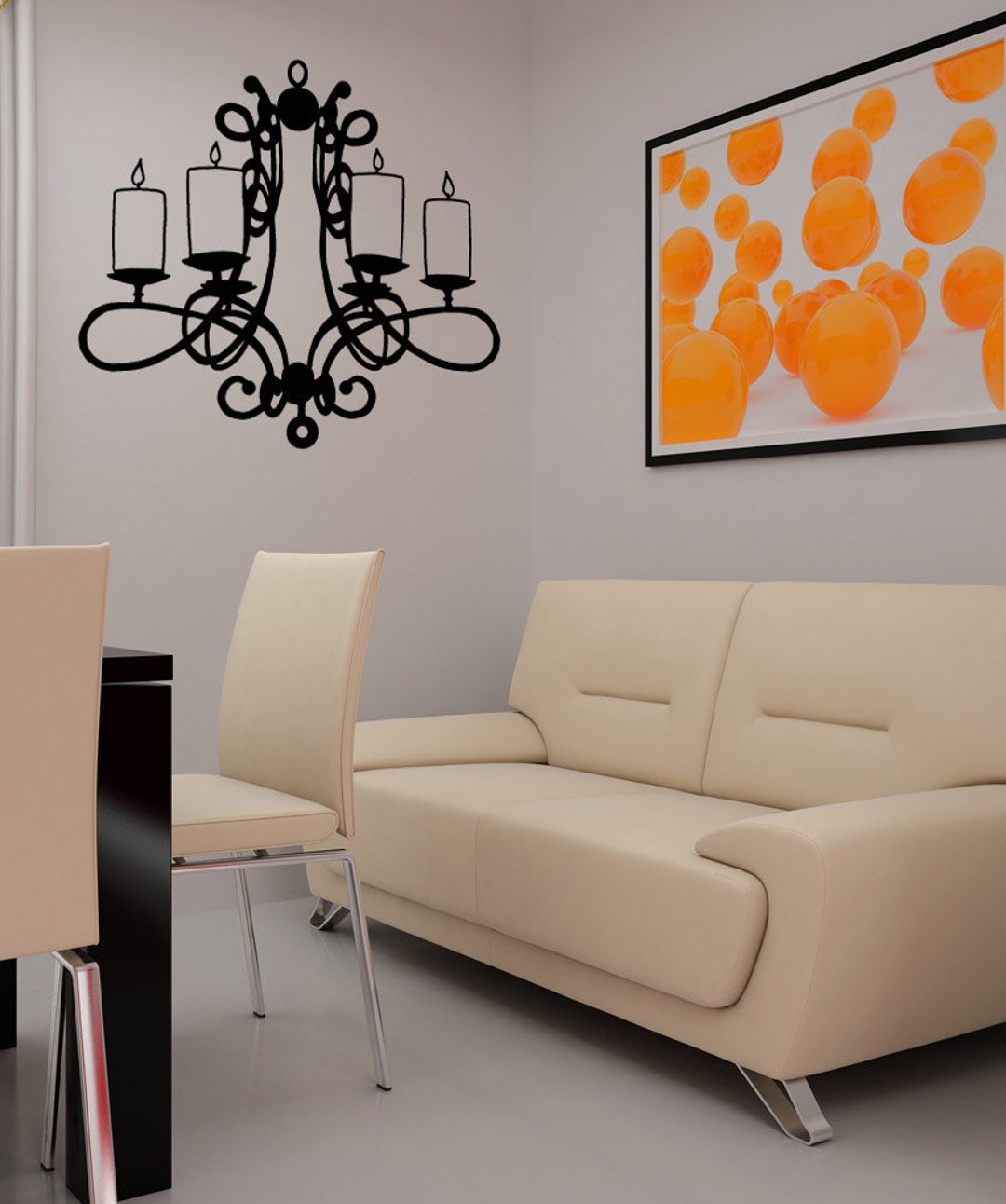 Vinyl Wall Decal Sticker Fancy Candle Holder Osmb709s - Etsy