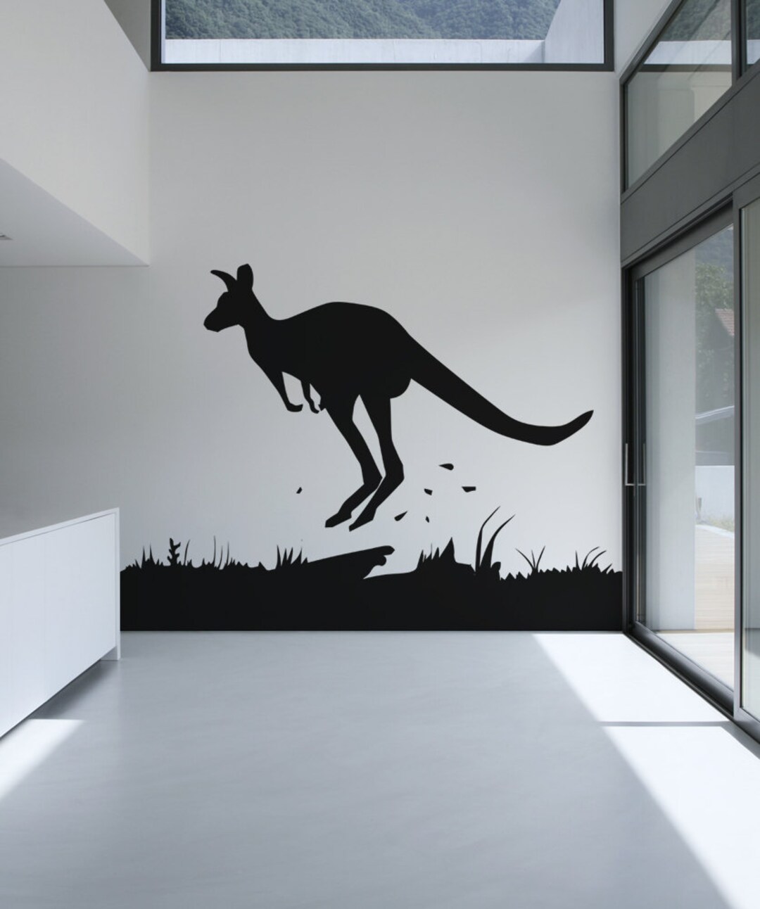 Vinyl Wall Decal Sticker Jumping Kangaroo Osaa478m - Etsy
