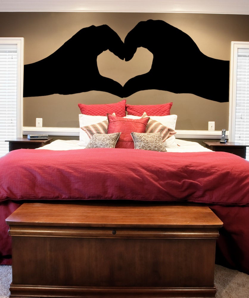 Vinyl Wall Decal Sticker Heart Hands Osmb726s - Etsy