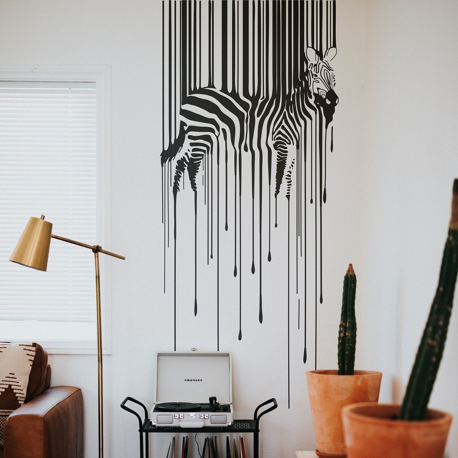 Drippy Zebra Wall Decal Sticker Office Wall Decor Bedroom Decor Kid's ...