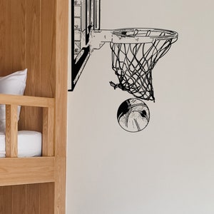 Basketball Hoop Wall Decal Sticker. Sneakerhead Wall Art Decor. Slam ...