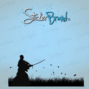 Vinyl Wall Art Decal Sticker Samurai Swordsman in Field 525A - Etsy