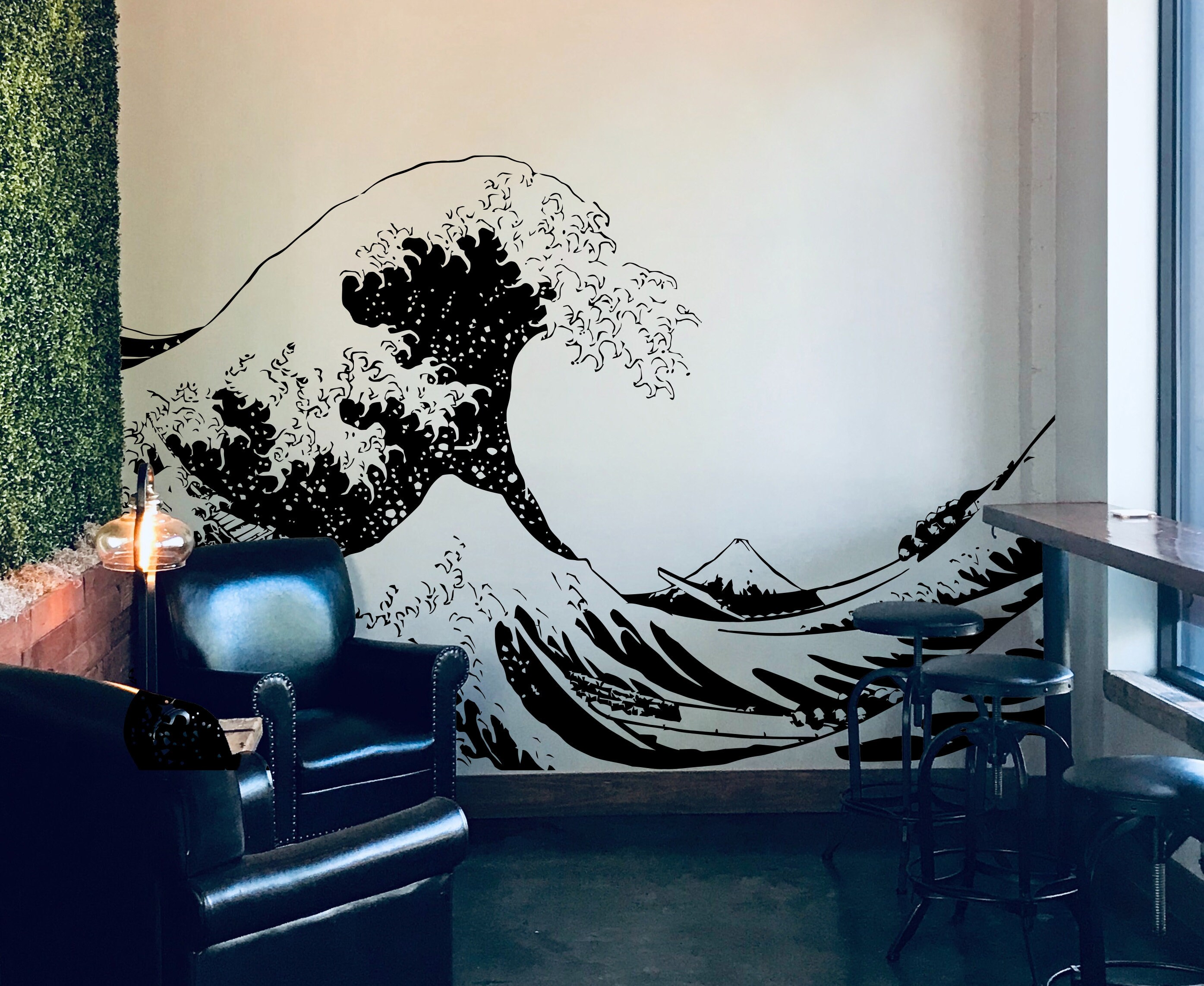 Japanese Great Wave Wall Decal Sticker. Hokusai Artwork for Your Walls ...