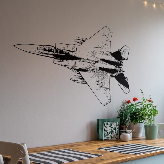 Jet Fighter Silhouette Wall Decals Big Fighter Jet Wall Custom Wall