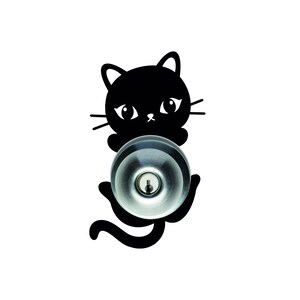 Hanging Kitten Door Decal Sticker Cat Door Knob Wall Decal. Funny Cat ...